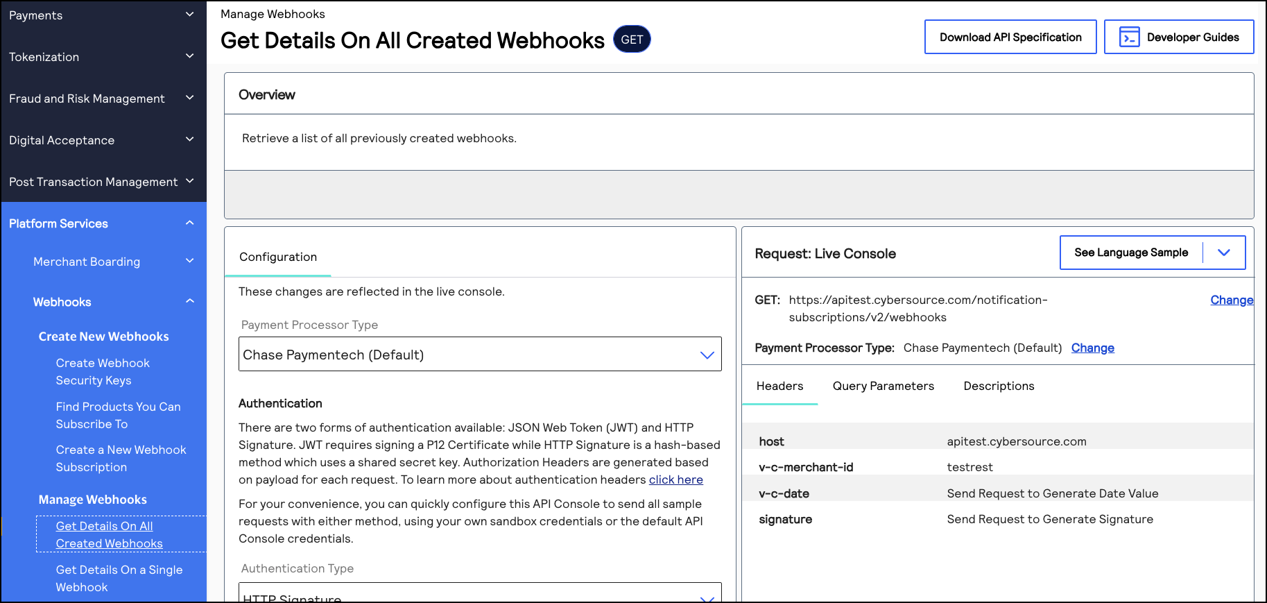 REST Interactive Example: Retrieving all of an Organization's Subscriptions